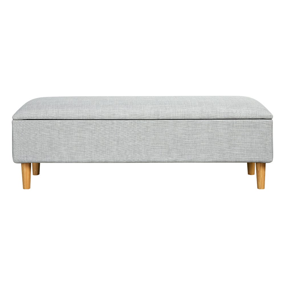 Bobby Storage Bench Light Grey by James Lane - Style Sourcebook