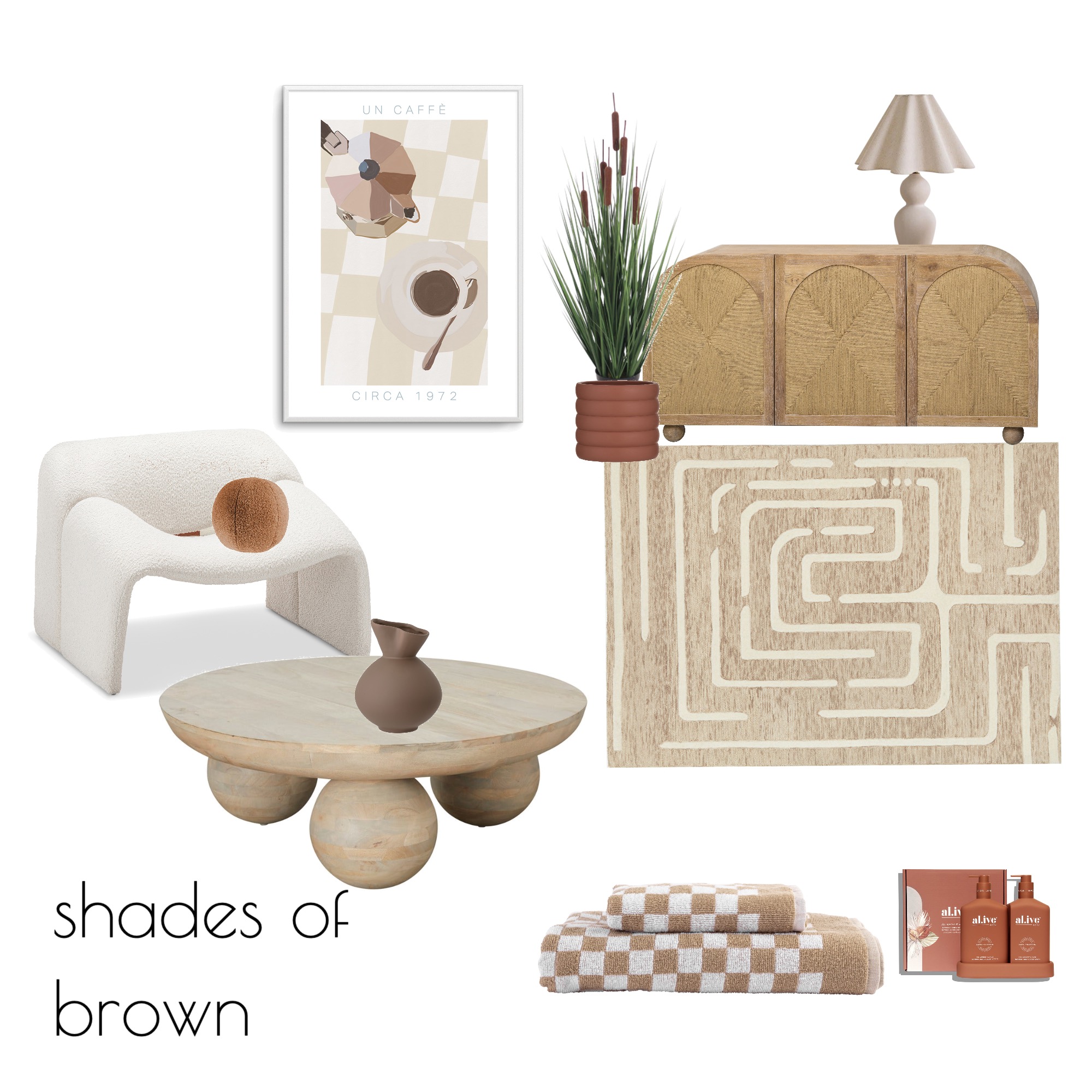 shades of brown Interior Design Mood Board by Simplestyling - Style ...