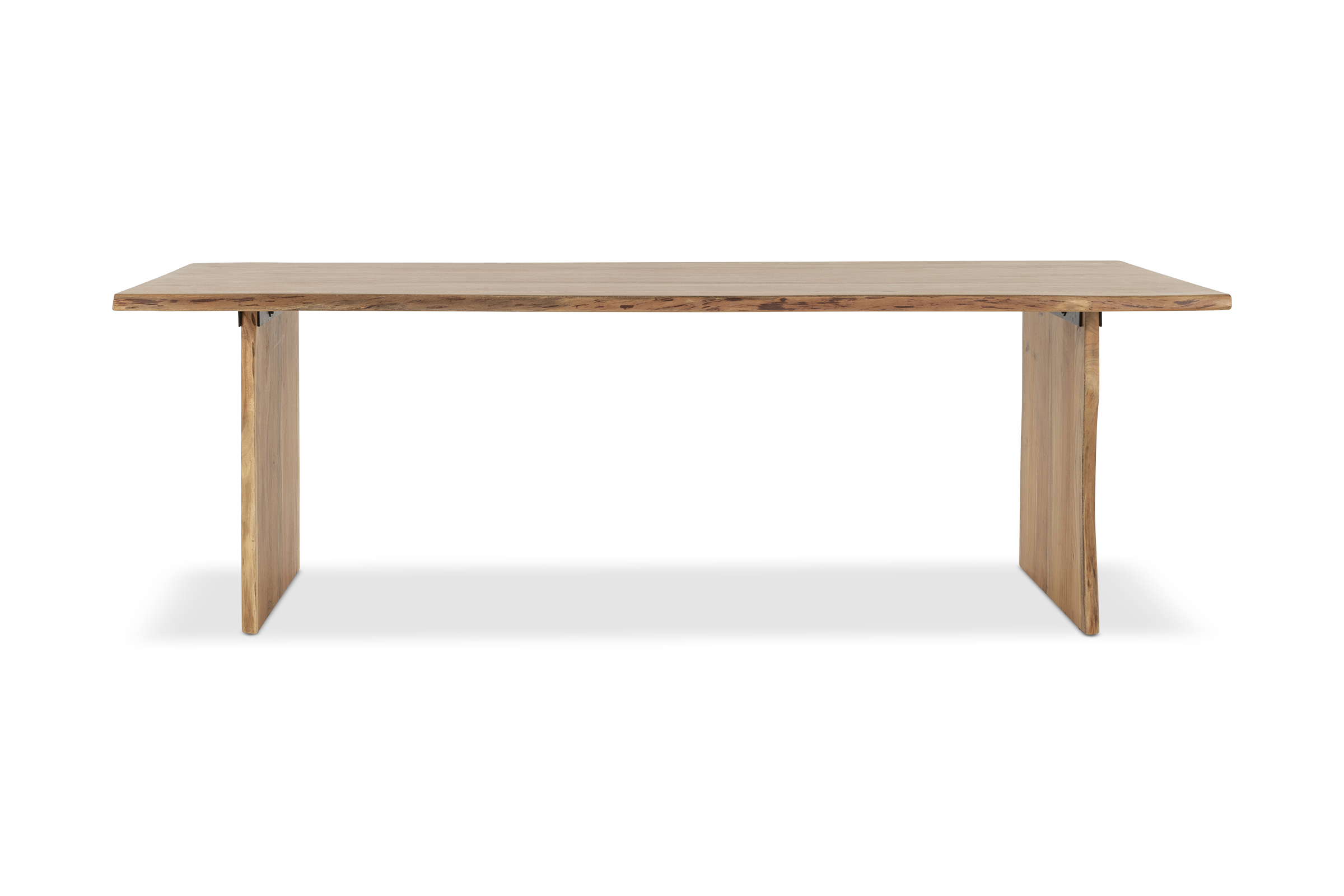 Dakota Block 240cm Dining Table, Solid Acacia Wood, Natural, by Lounge ...