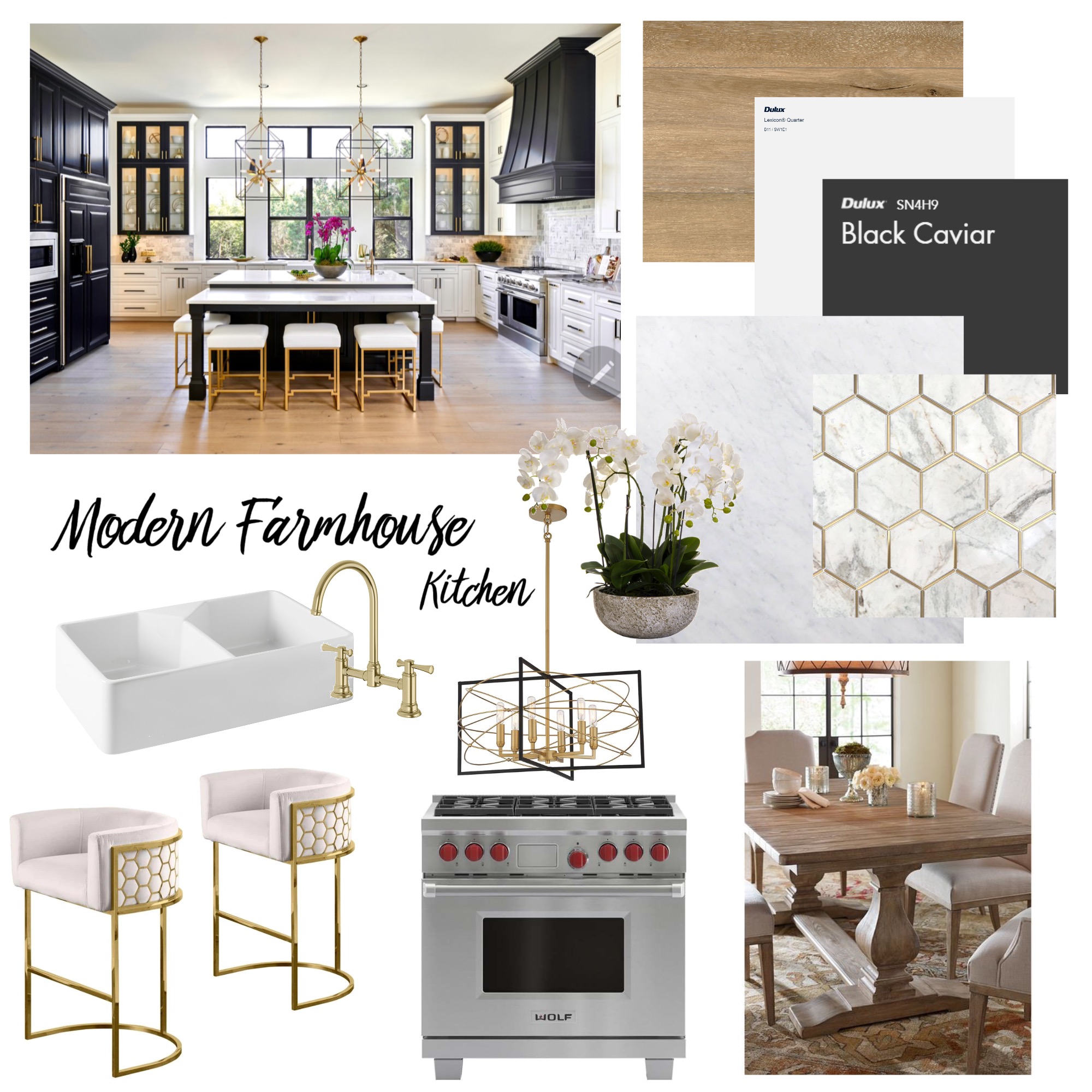 Modern Farmhouse Kitchen Interior Design Mood Board by ...