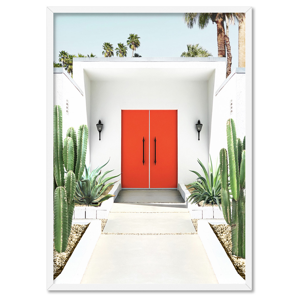 Palm Springs | Red Door - Art Print by Print and Proper - Style Sourcebook