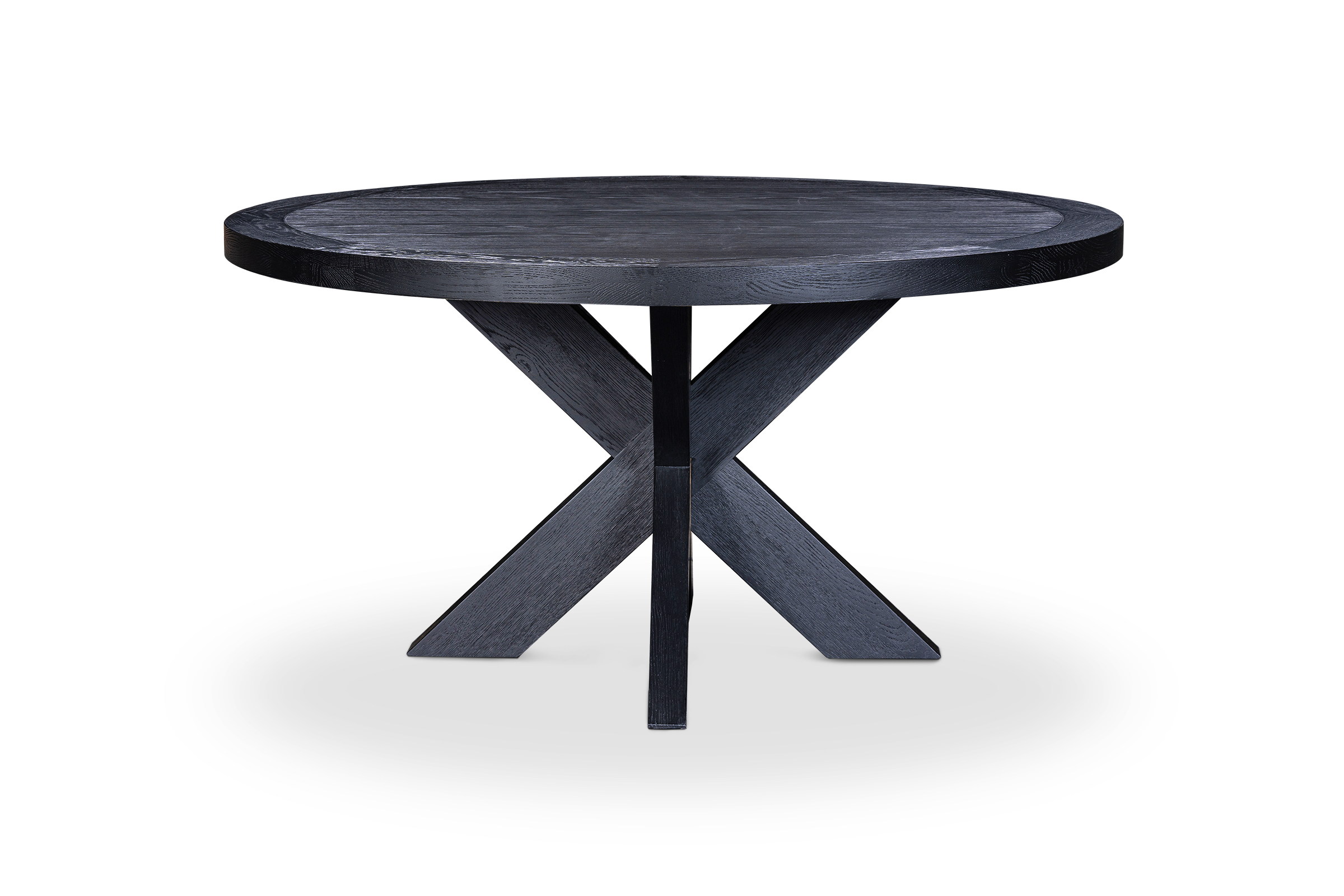 Galaxy Round Modern Dining Table, Black Solid Oak, by Lounge Lovers by ...