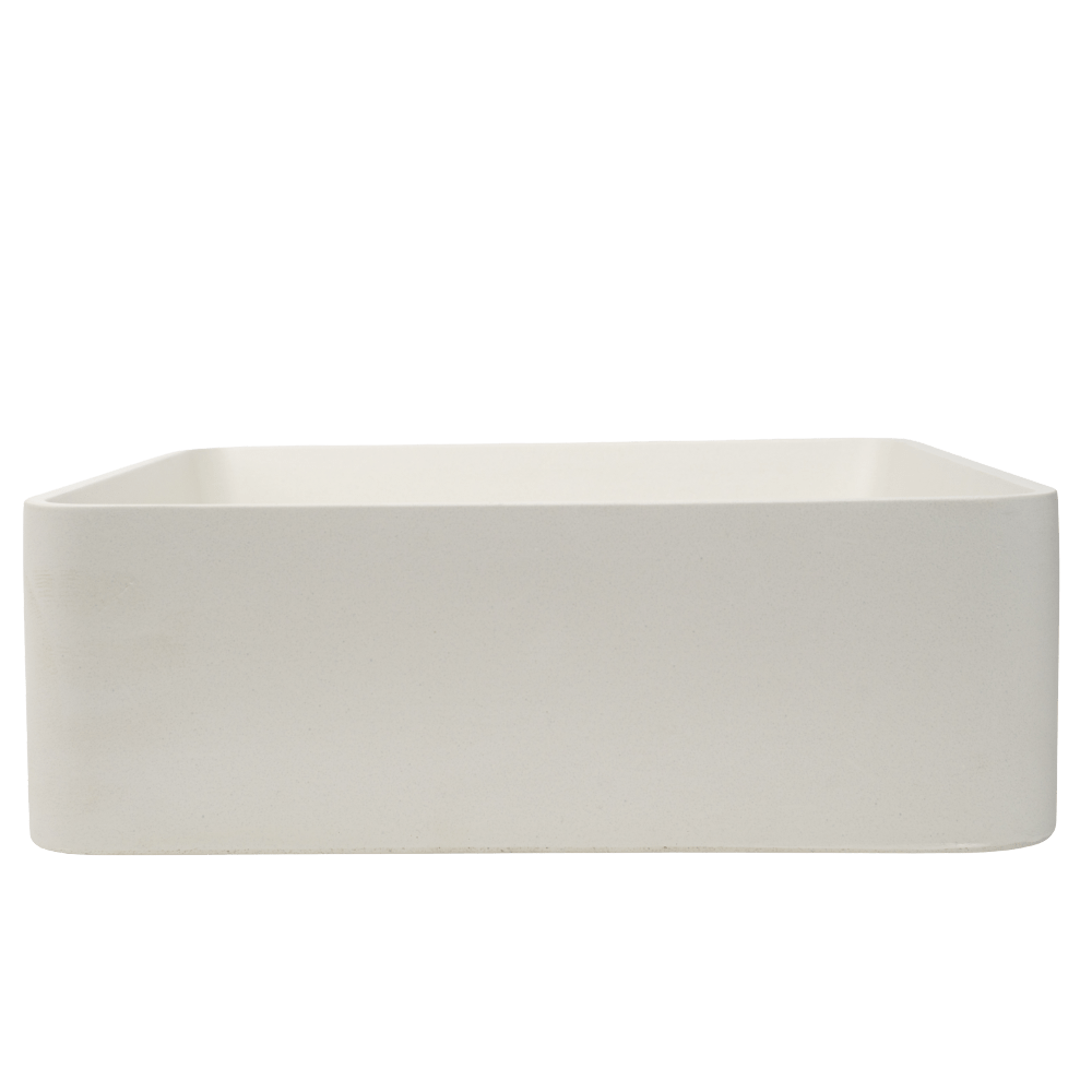 Buildmat Lana Sea Salt White Square Concrete Basin by Buildmat - Style ...