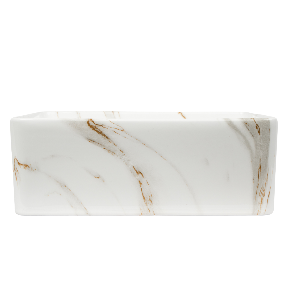 Buildmat Aster Calacatta Square Basin by Buildmat - Style Sourcebook