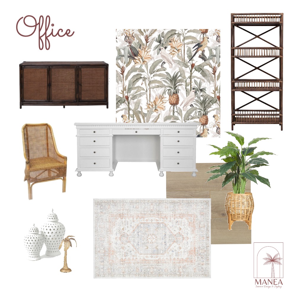 Tropical Hamptons Study Interior Design Mood Board by Manea Interiors ...