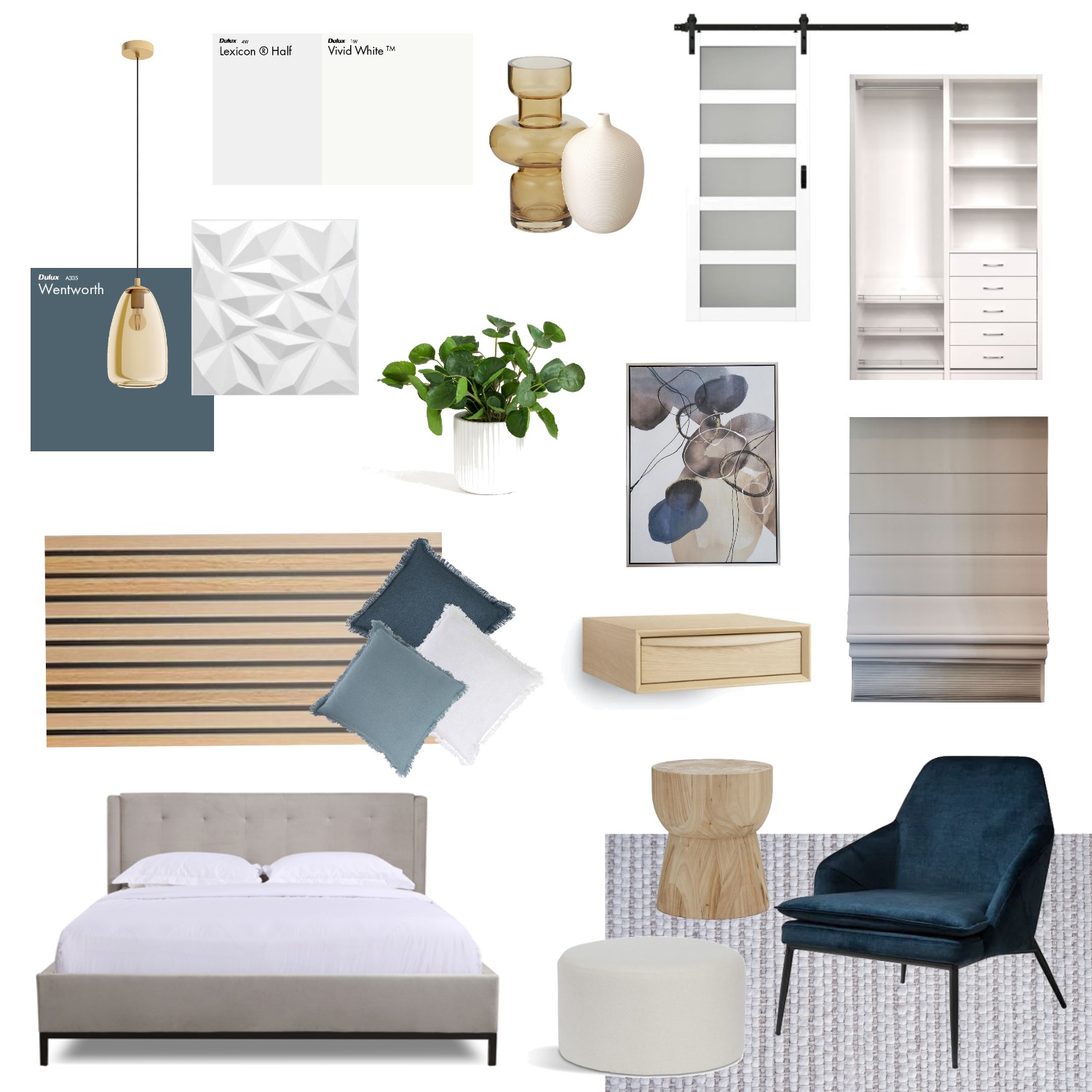 Sample Board - Bedroom Interior Design Mood Board by Aline Araujo ...