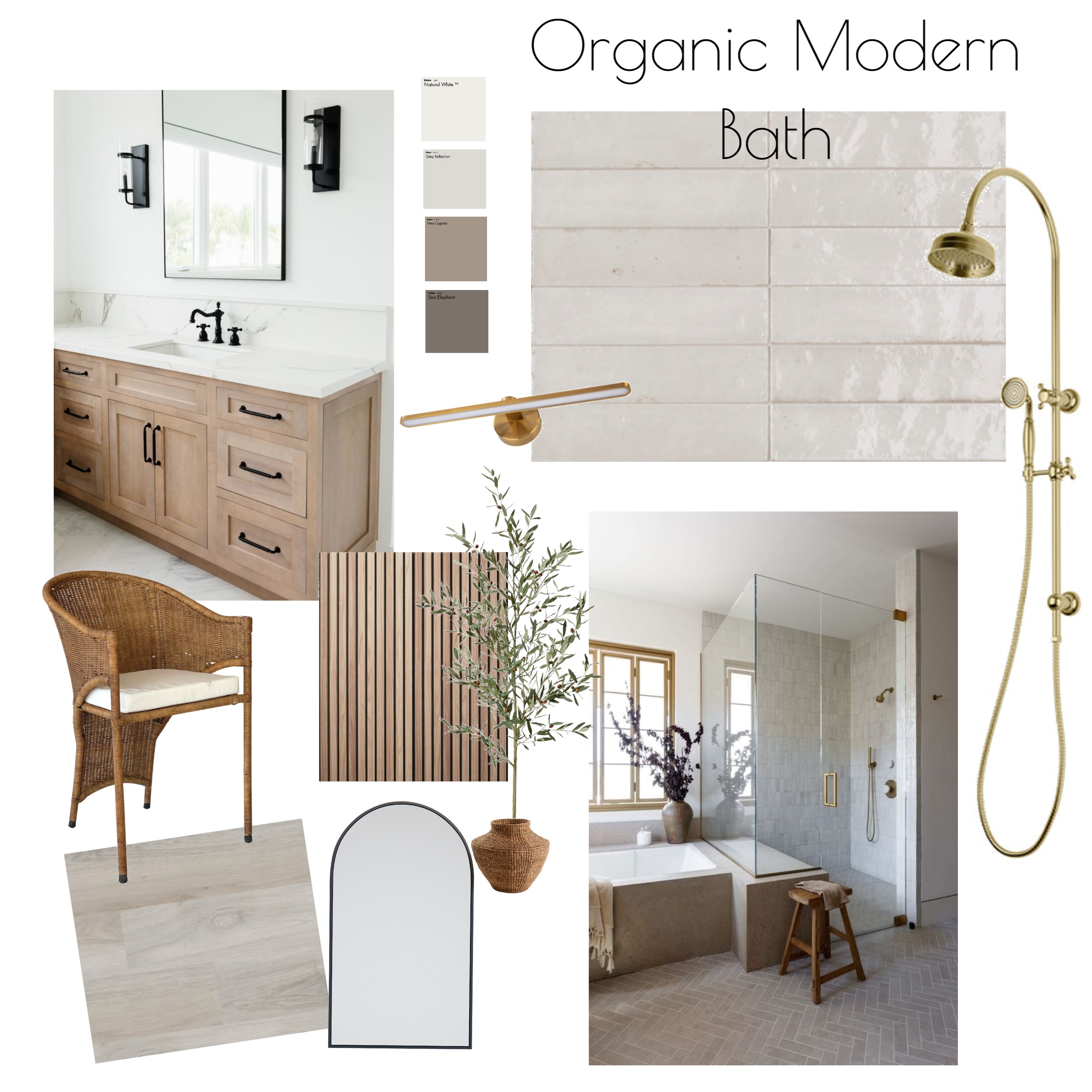 Organic Modern Bath Interior Design Mood Board by HannahC - Style ...