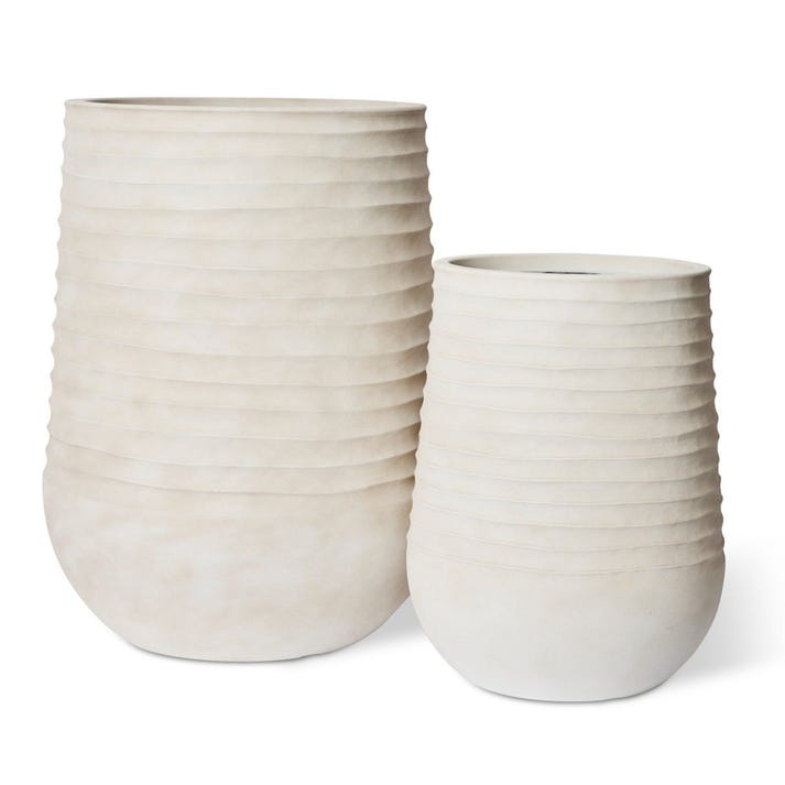 Knox Tall Stonelite Planter Set 2 (Outdoor) - 51/70cm by Elme Living ...