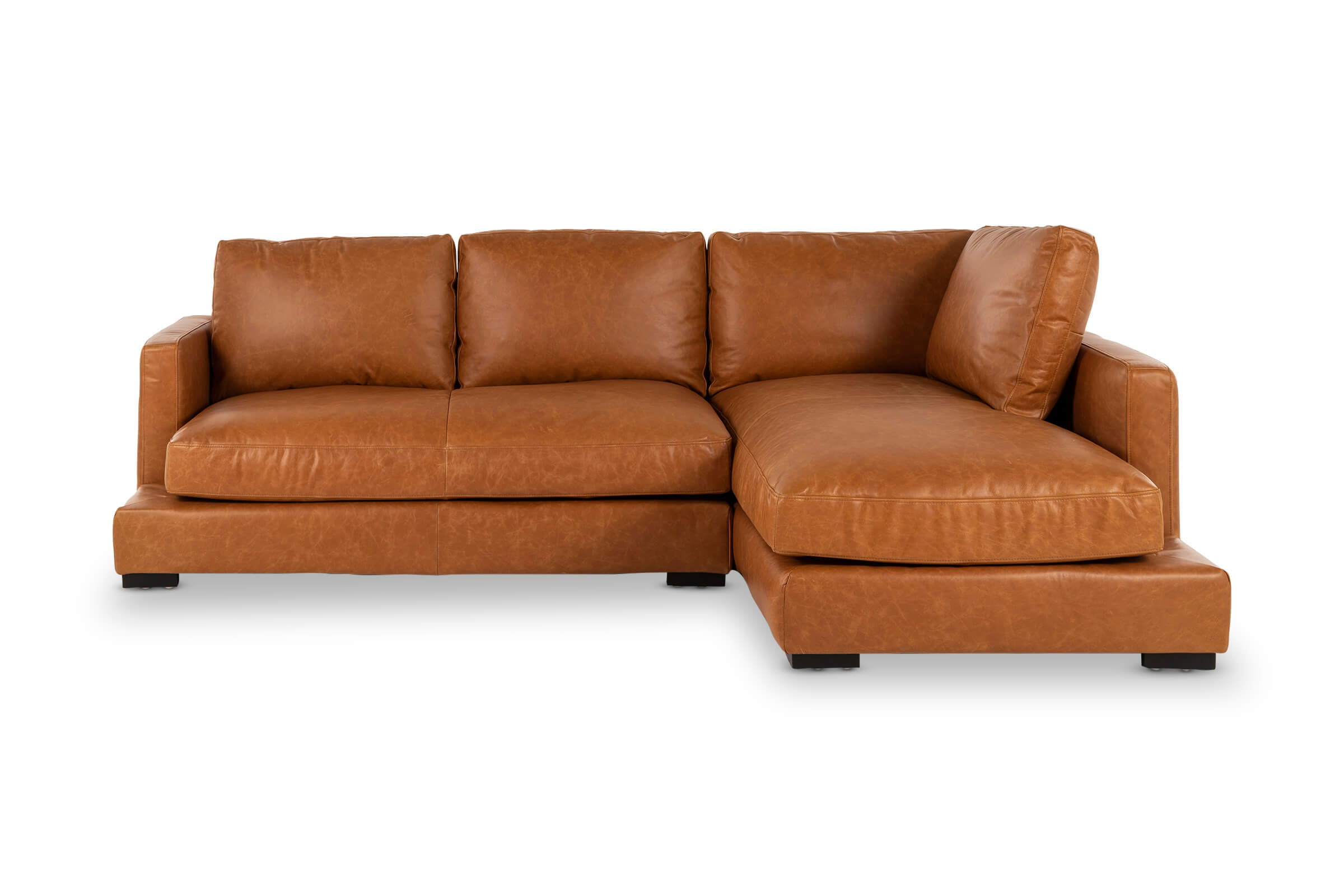 Long Beach Mini Modern Right-Hand Corner Sofa, Tan, by Lounge Lovers by ...