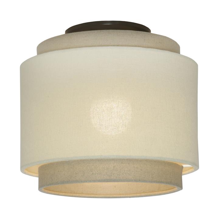 Bern Linen Shade Batten Fix Ceiling Light, Beige by Cougar Lighting ...