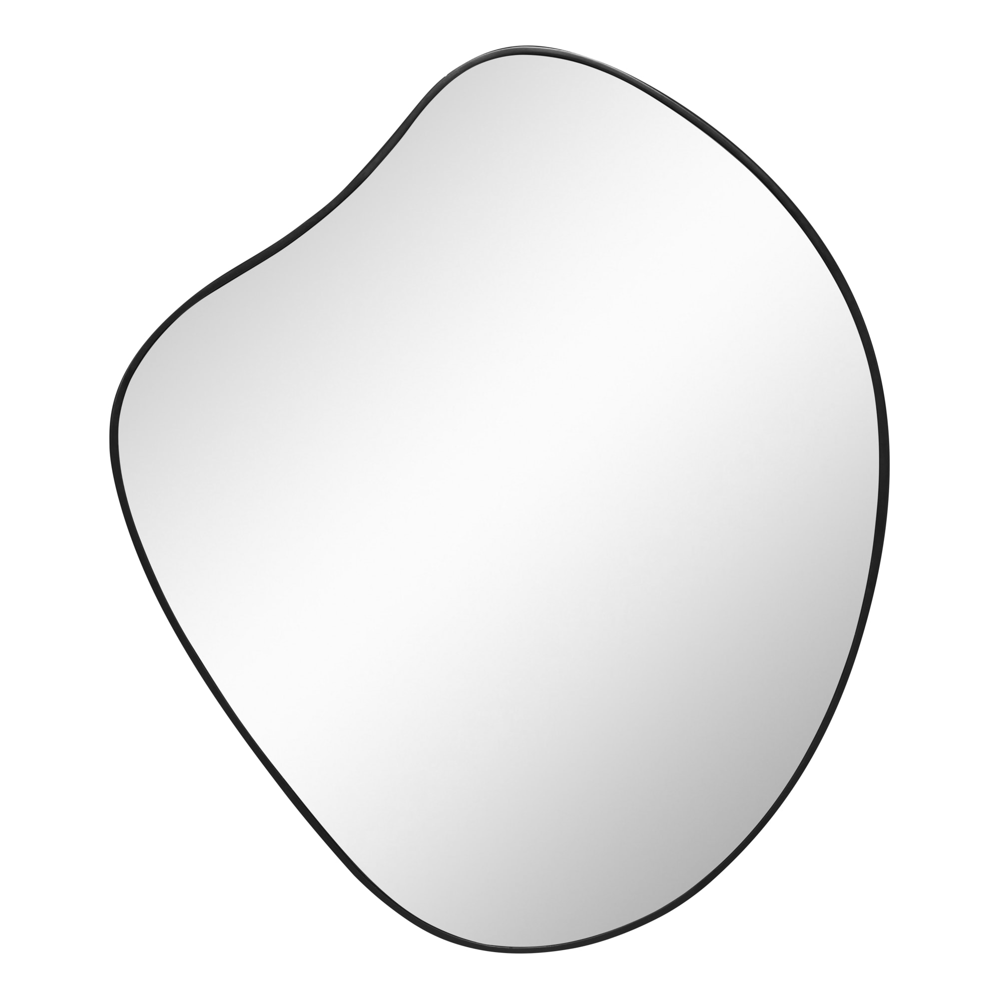 Oliver Organic Shaped Mirror 85x100cm in Black by OzDesignFurniture ...