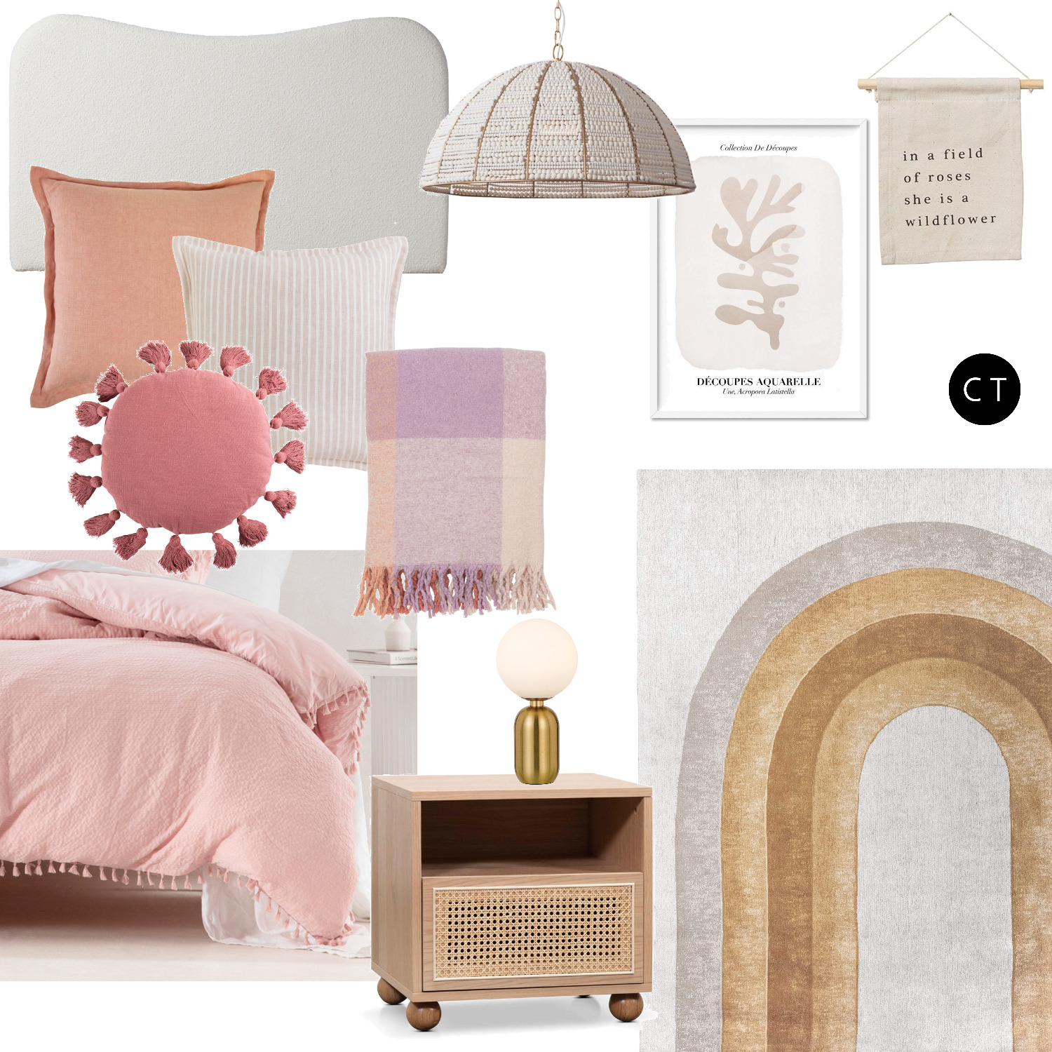 Tween Girl's Bedroom Interior Design Mood Board by Carly Thorsen ...