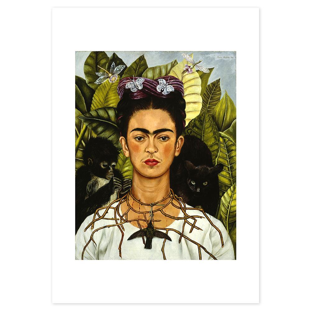 Self Portrait With Thorn Necklace And Hummingbird, By Frida Kahlo by Gioia Wall Art - Style ...