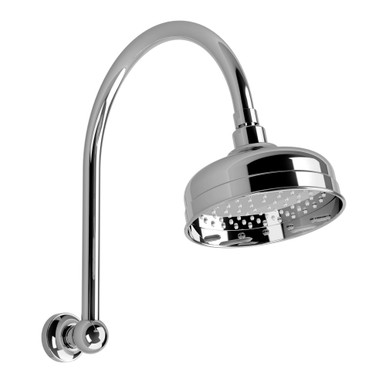 Cromford High-Rise Shower Arm & Rose 4Star Chrome In Chrome Finish By ...