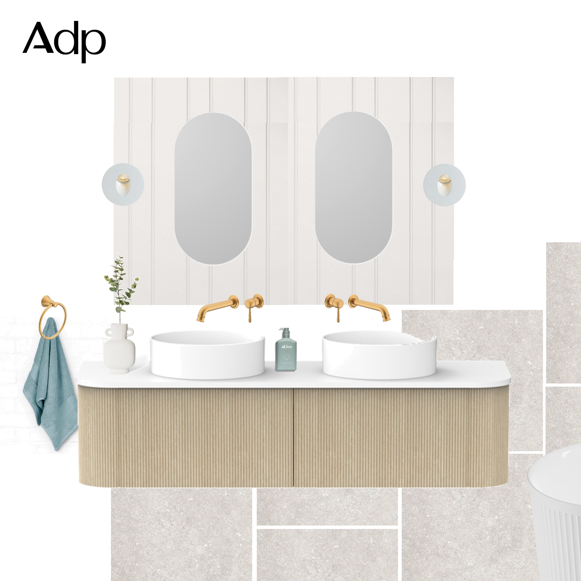 Adore Magazine x ADP | Our Waverley Vanity Interior Design Mood Board ...